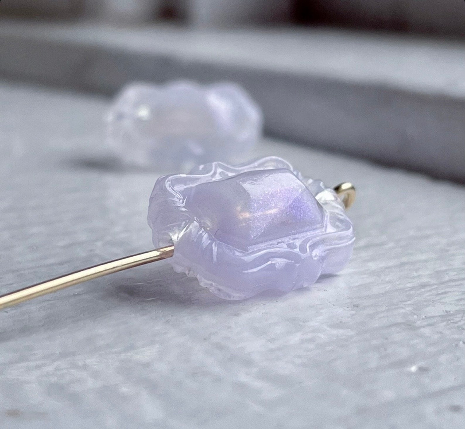 Carved Purple Lilac White Acrylic Rectangle Gem Beads 18mm (12) - Etsy
