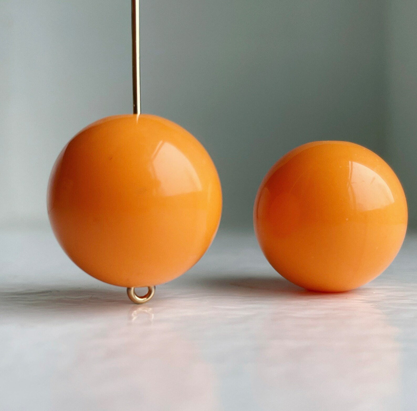 Chunky Round Light Orange Acrylic Beads 20mm (8) - Etsy