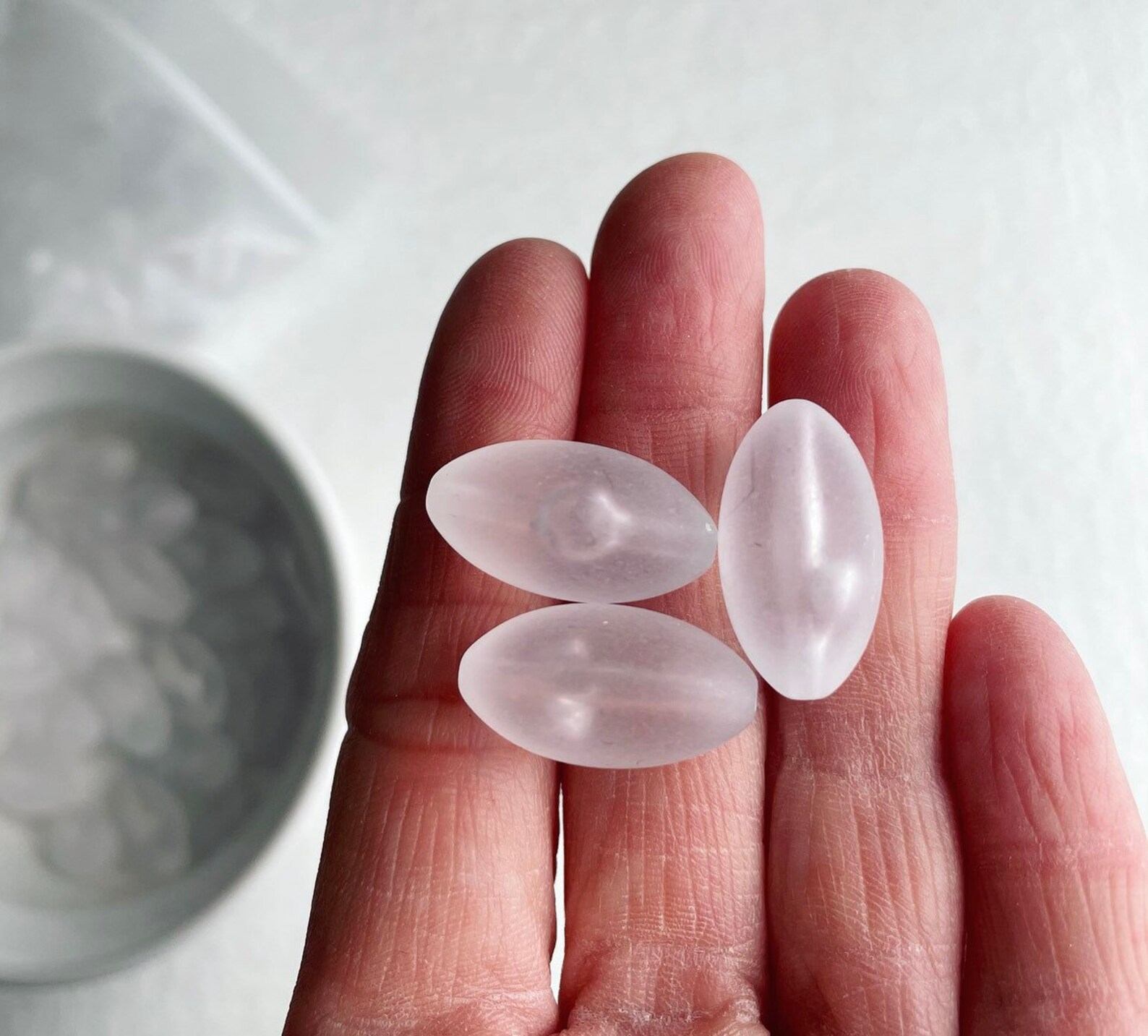 Vintage Crystal Matte Pointed Oval Lucite Beads 21mm 12 - Etsy