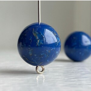 Vintage Blue Pitted Granite Round Lucite Beads Organic 16mm (10) - Etsy
