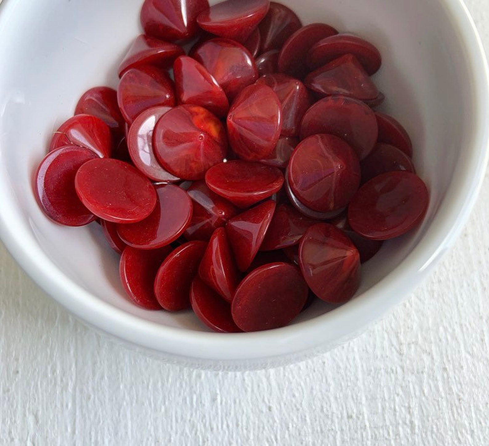 Red Gold Marbled Pointed Resin Cabochons Cabs Flatbacks 15mm | Etsy