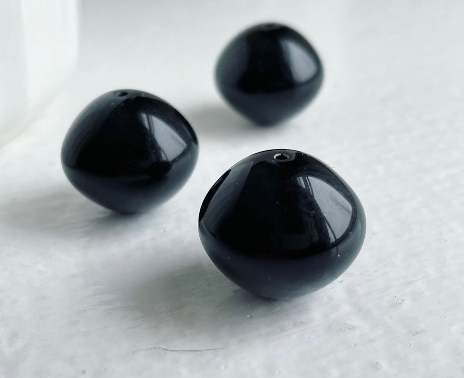 Vintage Chunky Black Lucite Bicone Beads 20mm (8) - Etsy