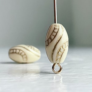 Oval Ivory Gold Carved Acrylic Beads Etched 13mm (25) - Etsy