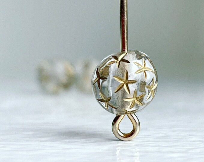 Crystal Gold Acrylic Round Star Beads 8mm 30 - Etsy