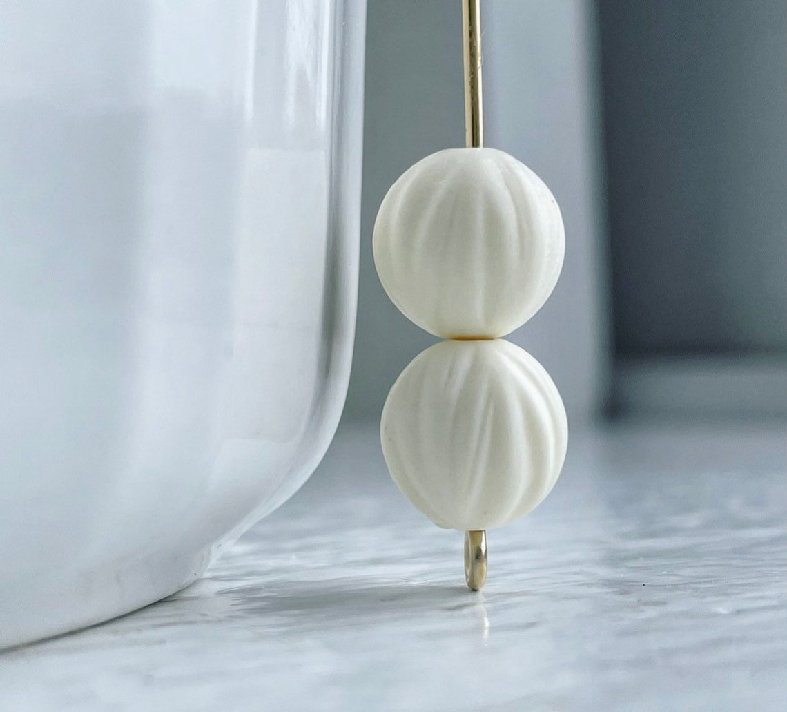 Vintage Lucite Ivory Cream Opaque Fluted Round Beads Matte 10mm (20) - Etsy