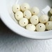 Vintage Lucite Ivory Etched Opaque Fluted Saucer Beads Matte 14mm (12 ...