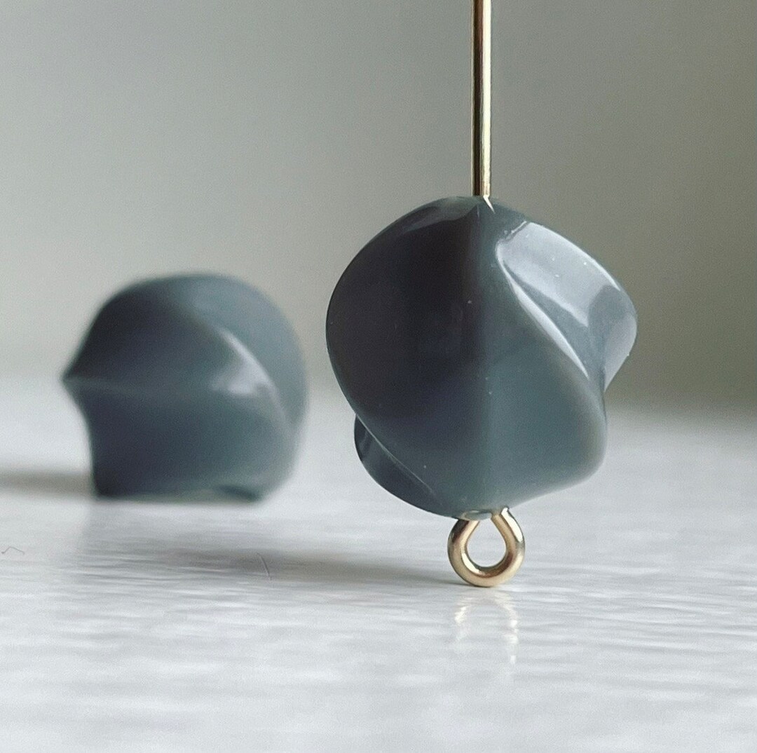 Gray Fluted Round Twisted Acrylic Beads 14mm 16 - Etsy