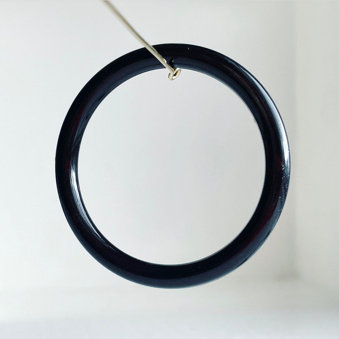 Acrylic Jet Black Hoops UNDRILLED Rings 50mm 6 - Etsy
