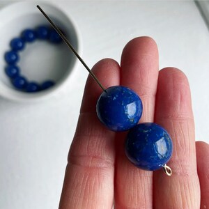 Vintage Blue Pitted Granite Round Lucite Beads Organic 16mm (10) - Etsy