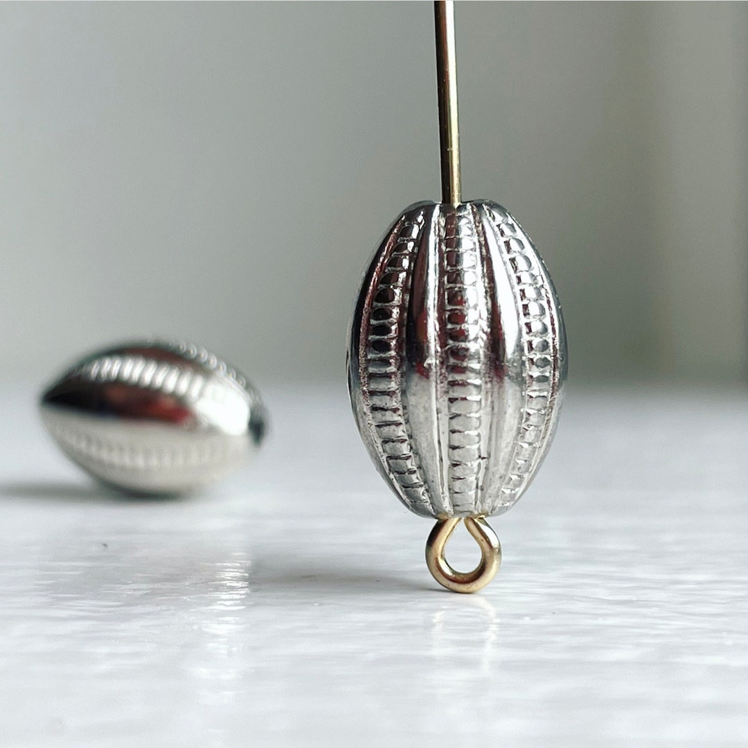 Silver Etched Acrylic Bumpy Oval Beads 14mm 20 - Etsy