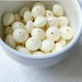 Vintage Lucite Ivory Etched Opaque Fluted Saucer Beads Matte 14mm (12 ...
