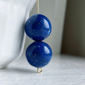Vintage Blue Pitted Granite Round Lucite Beads Organic 16mm (10) - Etsy