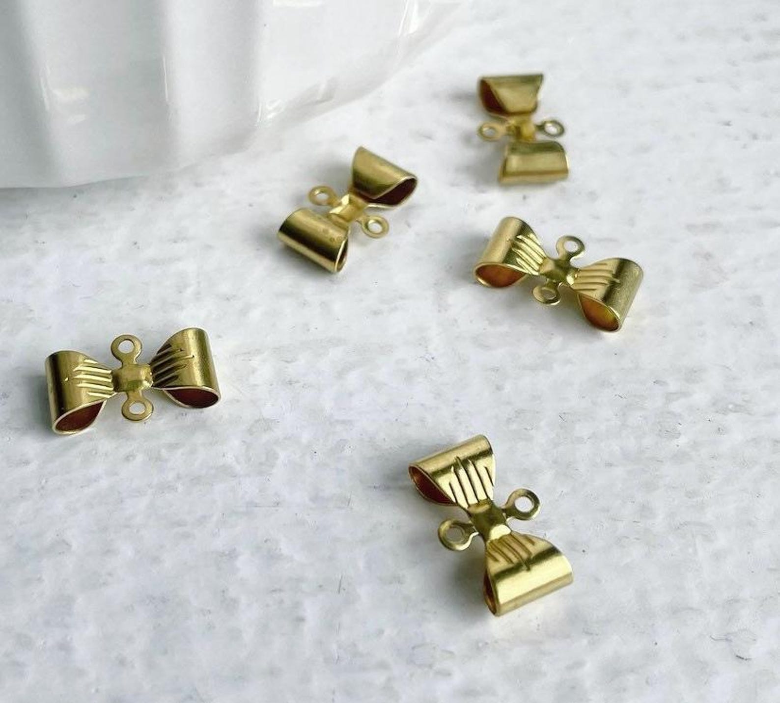 Raw Brass Bow Connector Findings 2 Loop 12mm (20) - Etsy