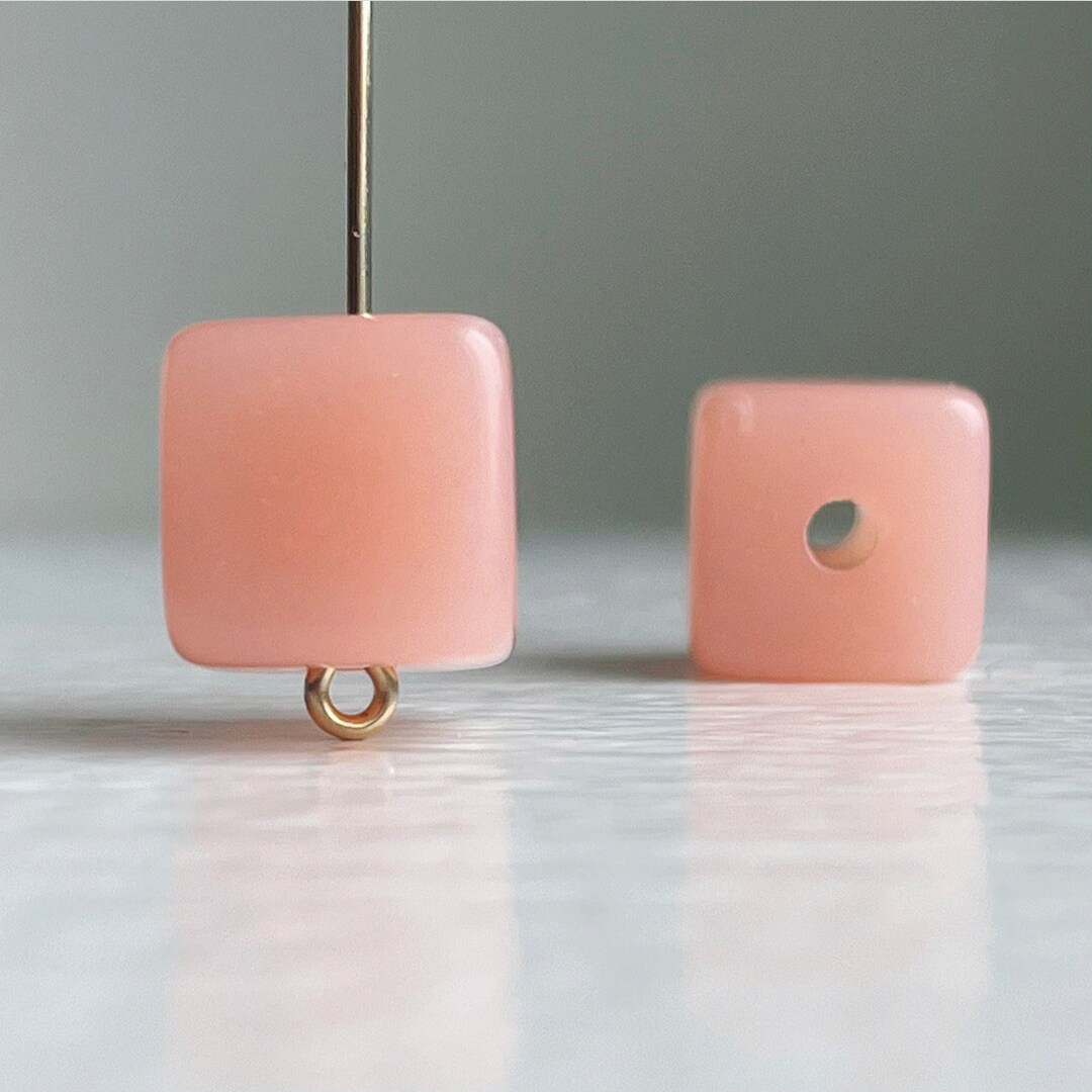10 Acrylic Pale Semi-translucent Coral Square Cube Beads 12mm - Etsy