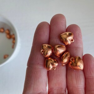 Vintage Copper Heart Charms Beads Drops 12mm (8) - Etsy