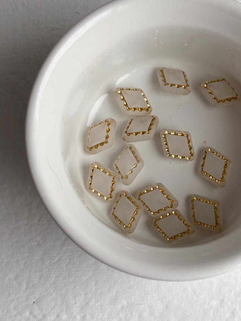Matte Crystal Gold Acrylic Diamond Shaped Bicone Beads Frosted 18mm (12 ...