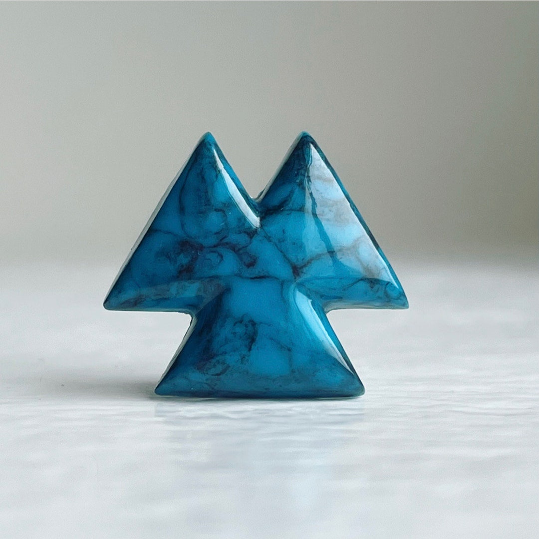 Vintage Lucite Blue Faux Turquoise Arrow Flatbacks Cabs Cabochons 17mm ...