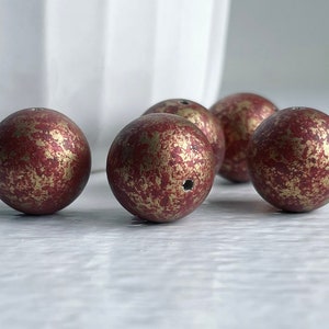 Vintage Rust Red Gold Lucite Round Beads 14mm (12) - Etsy