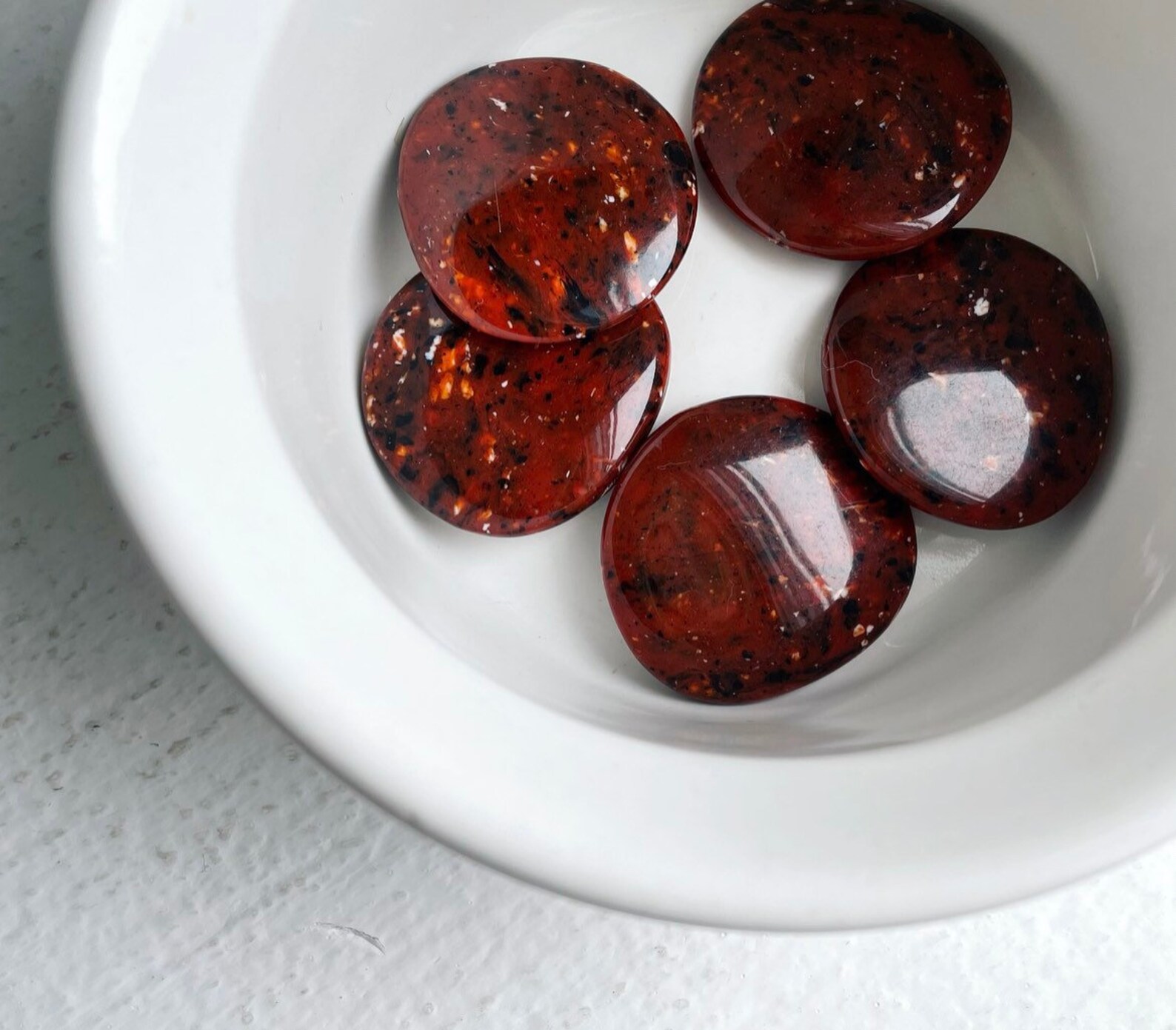 Vintage Rusty Red Speckled Faux Granite Stone Lucite Nugget - Etsy