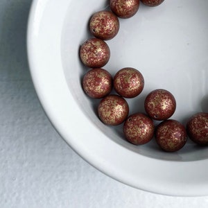 Vintage Rust Red Gold Lucite Round Beads 14mm (12) - Etsy