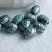 Etched Silver Blue Green Patina Acrylic Bumpy Oval Beads 9mm 30 ...