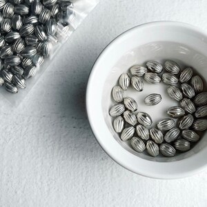 Silver Etched Acrylic Bumpy Oval Beads 14mm 20 - Etsy