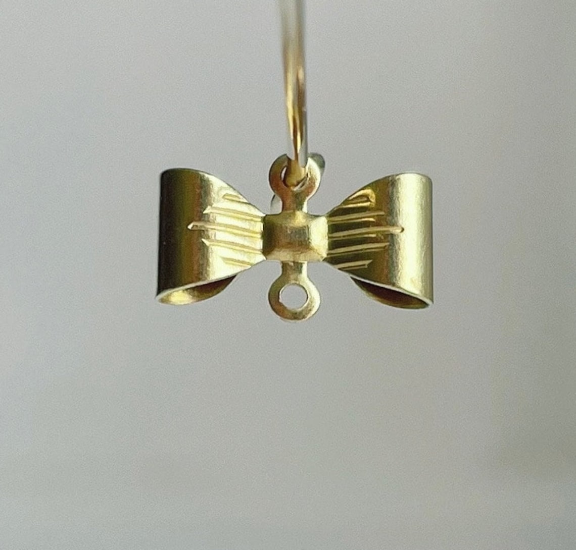 Raw Brass Bow Connector Findings 2 Loop 12mm (20) - Etsy