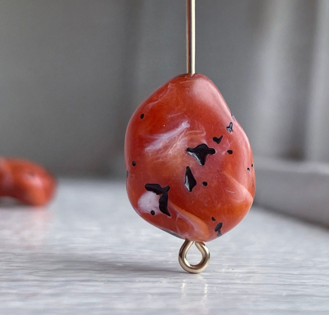 Vintage Rusty Red Black Lucite Oval Nugget Beads 18mm (8) - Etsy