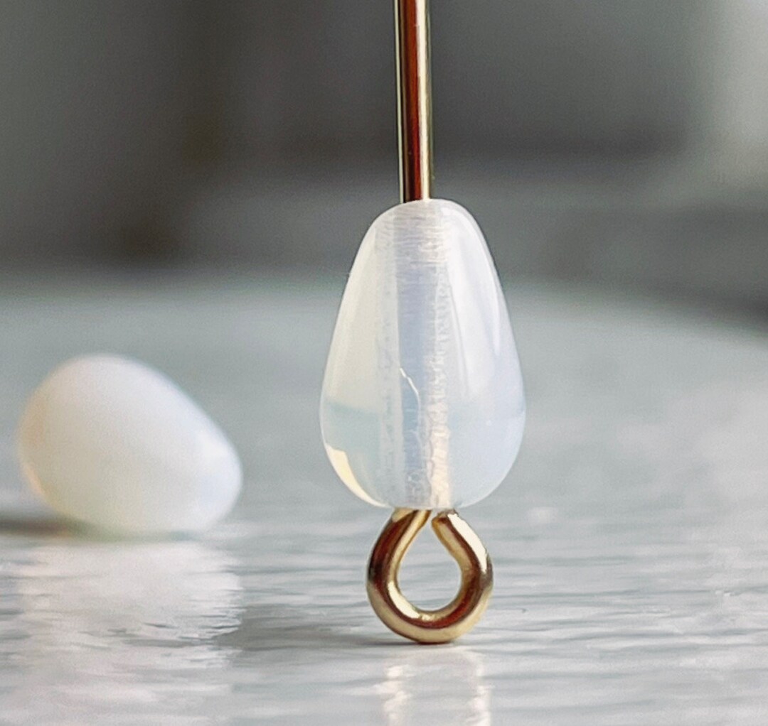 Vintage Milky Crystal Glass Milk Drop Teardrop Beads 8x6mm 16 - Etsy