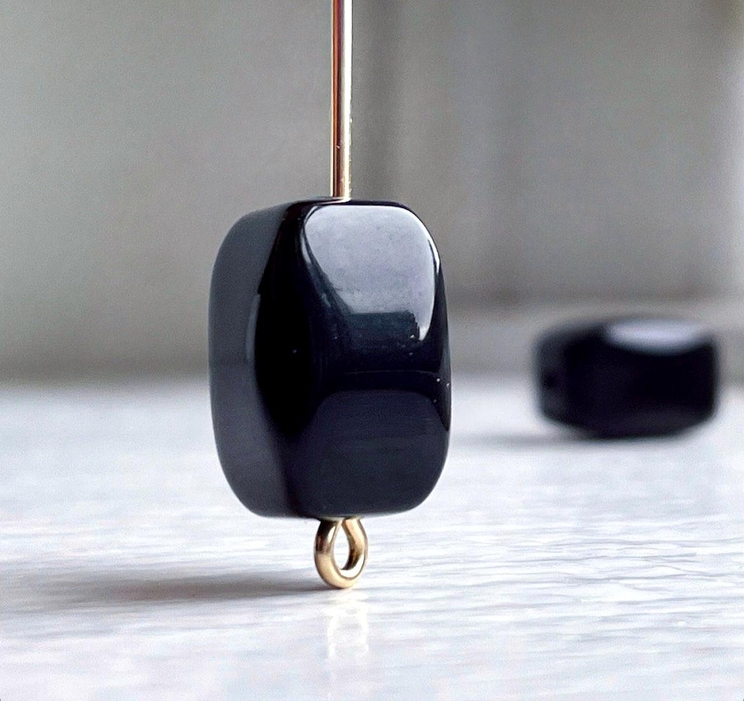 Vintage Black Beveled Lucite Rectangle Beads 15x10mm (12) - Etsy
