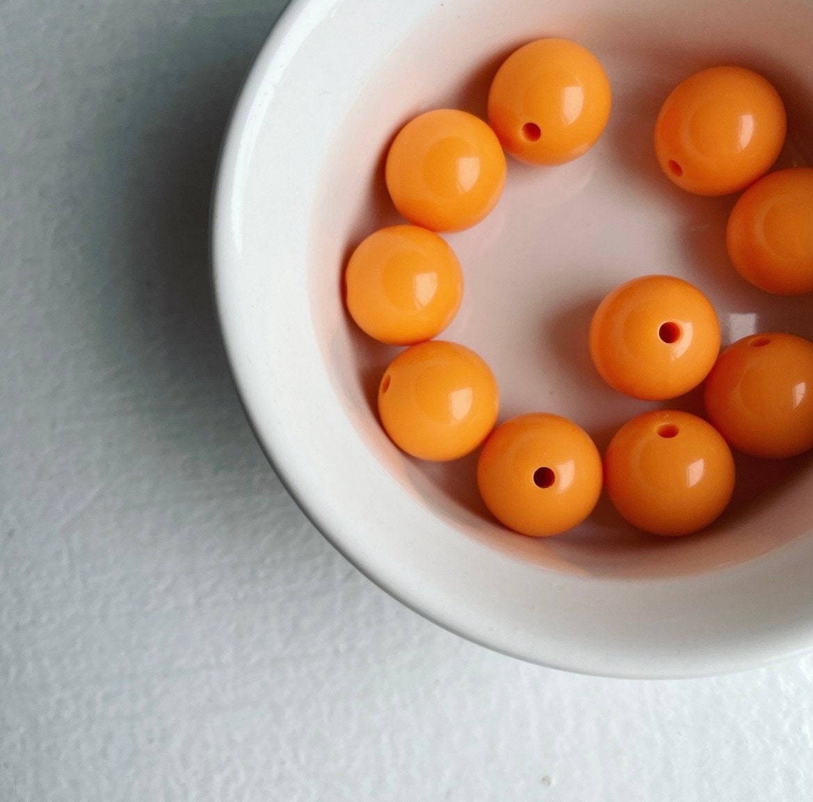 Chunky Round Light Orange Acrylic Beads 20mm (8) - Etsy