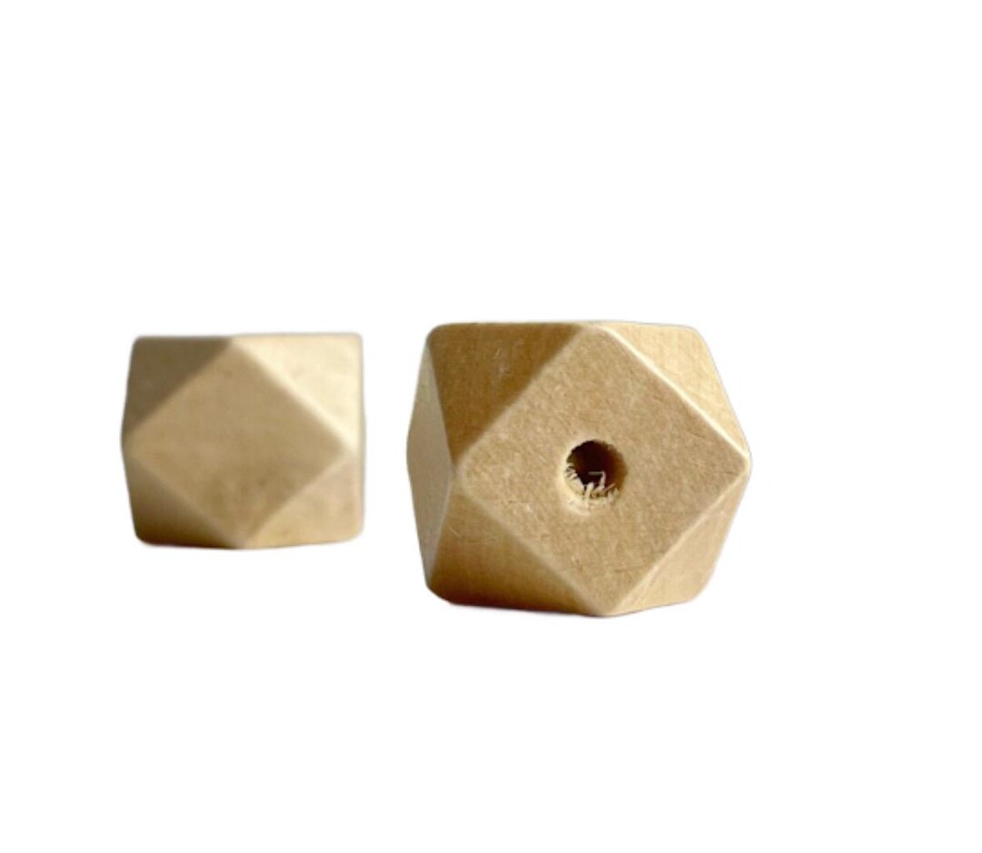 Faceted Wooden Wood Beveled Cube Square Beads 21mm (6) - Etsy