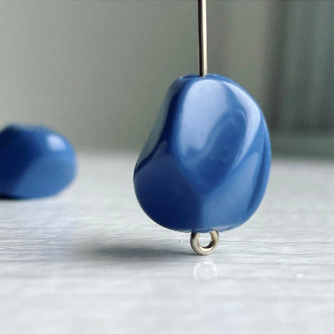 Medium Blue Acrylic Beveled Nugget Beads 17mm (12) - Etsy