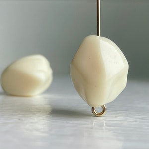 Ivory Cream Acrylic Beveled Nugget Beads 17mm (12) - Etsy