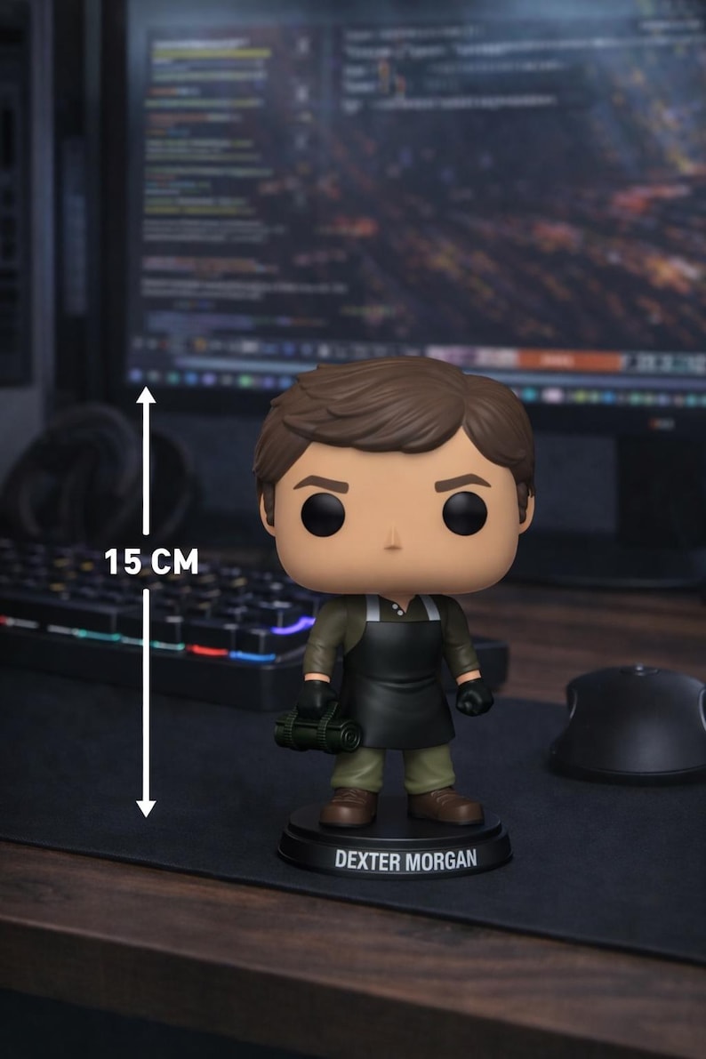 Dexter Morgan Custom Vinyl Figure, Handmade TV Character Pop, 15cm - Etsy