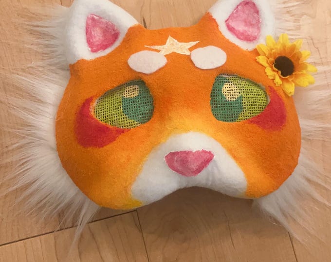 Warrior Cats Themed Firestar Bright Orange Therian Mask - Etsy