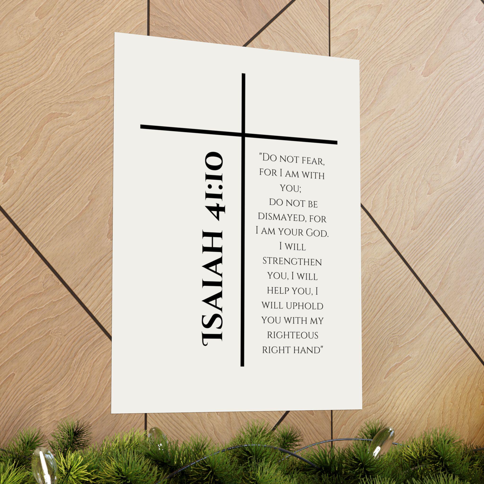 Isaiah 41:10 Poster, Christian Wall Art, Bible Verse, Scripture, Bible ...