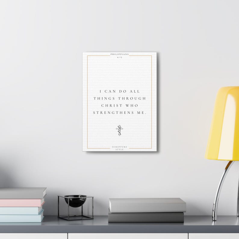 Philippians 4:13 Bible Verse Wall Art, Christian Wall Art, Bible Verse ...