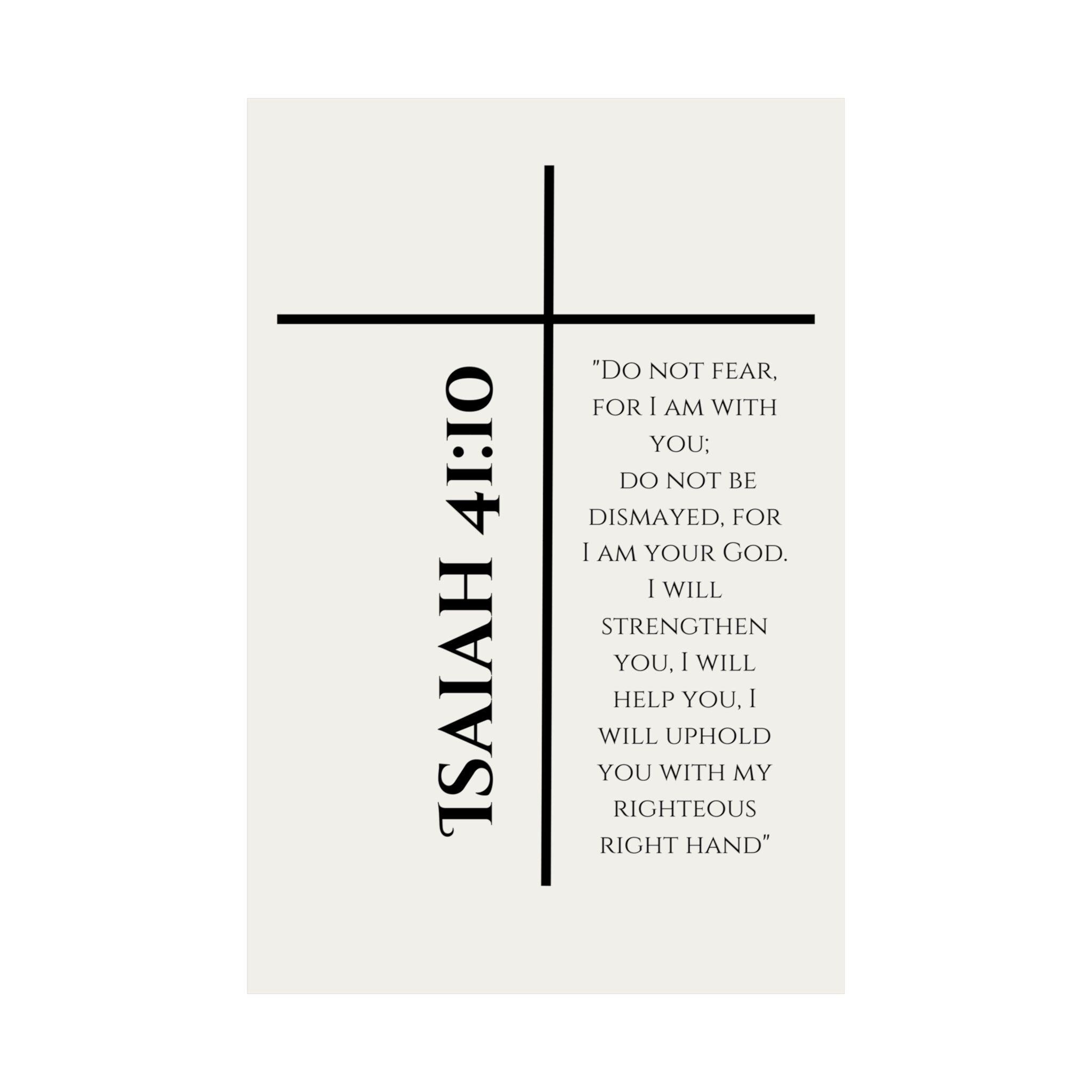 Isaiah 41:10 Poster, Christian Wall Art, Bible Verse, Scripture, Bible ...