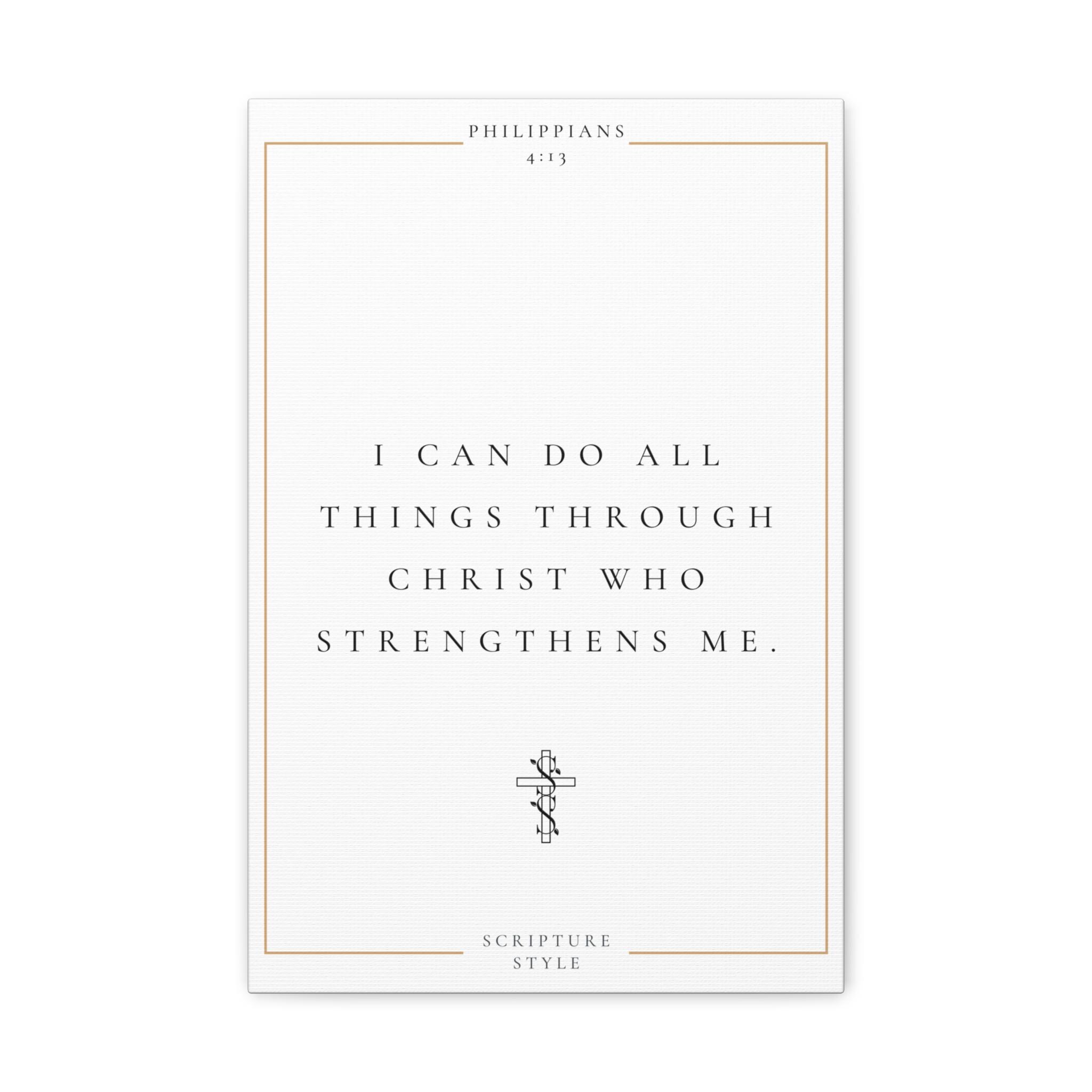 Philippians 4:13 Bible Verse Wall Art, Christian Wall Art, Bible Verse ...
