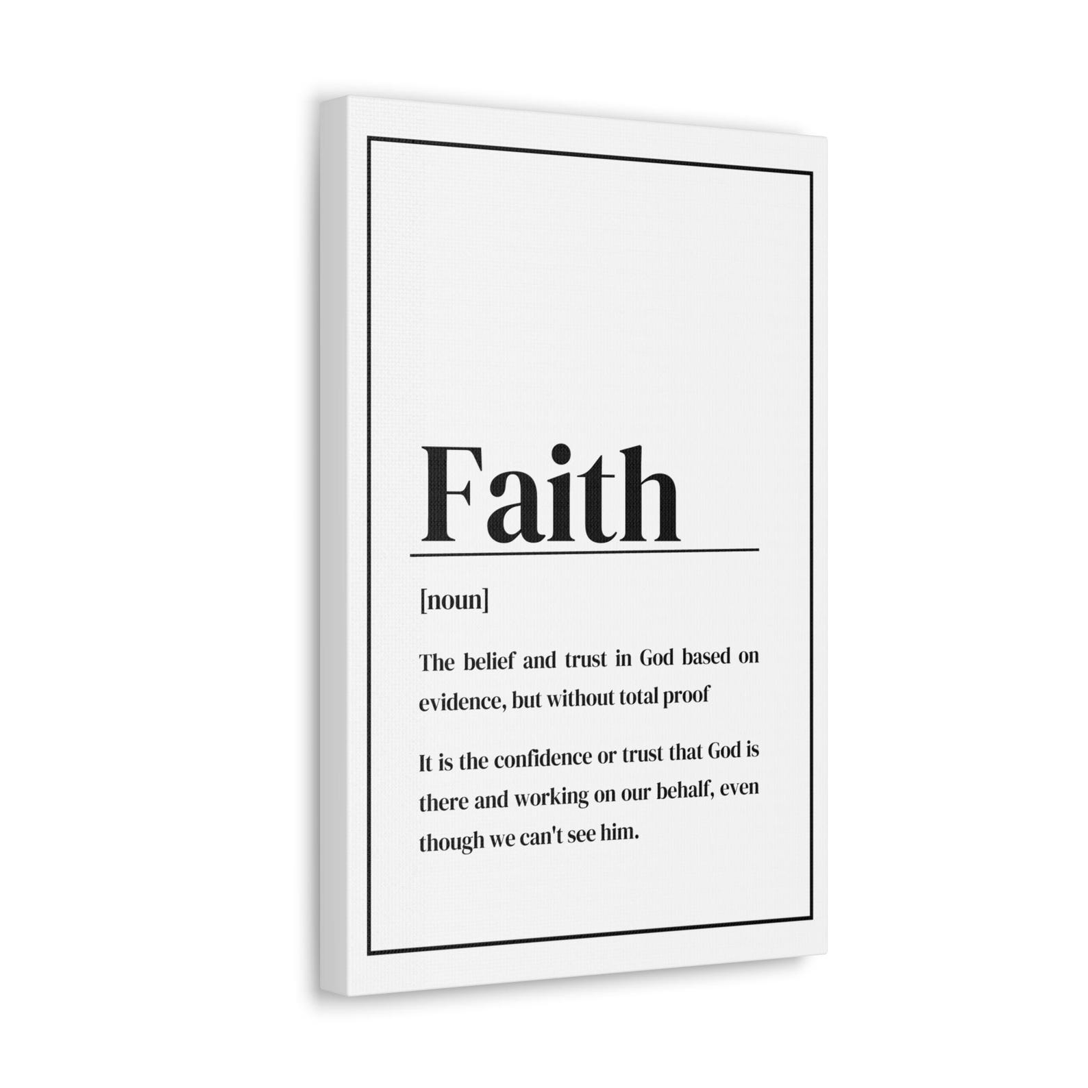 Faith Definition Wall Art Inspirational Christian Canvas Spiritual ...