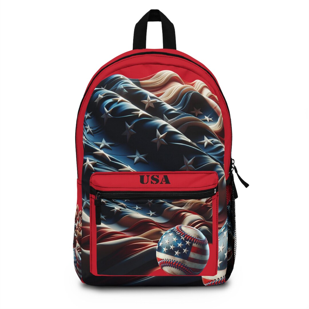 Patriotic USA Backpack | American Flag Design | School Bag | Travel ...
