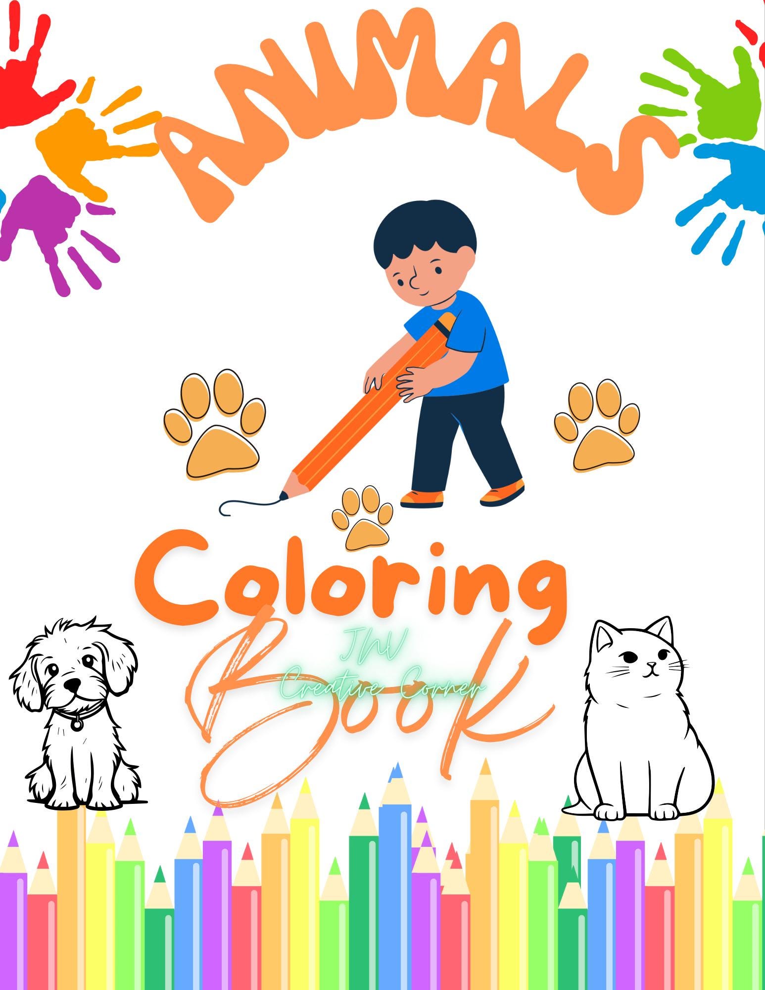 Animal Simple Coloring Book for Preschoolers, Toddlers and Kids - Etsy