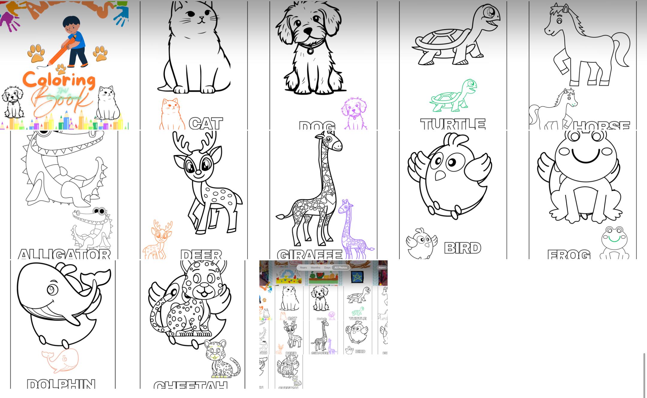 Animal Simple Coloring Book for Preschoolers, Toddlers and Kids - Etsy