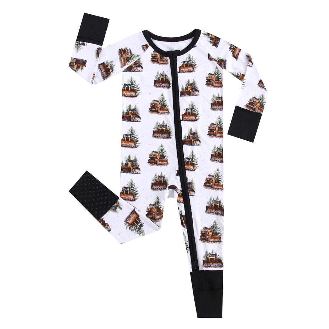 Dozers Foldover Footed Sleepers - Etsy