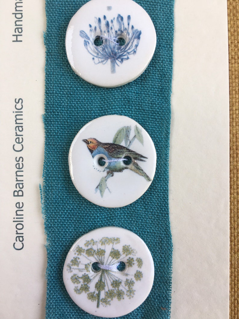Porcelain Bird Buttons - Etsy