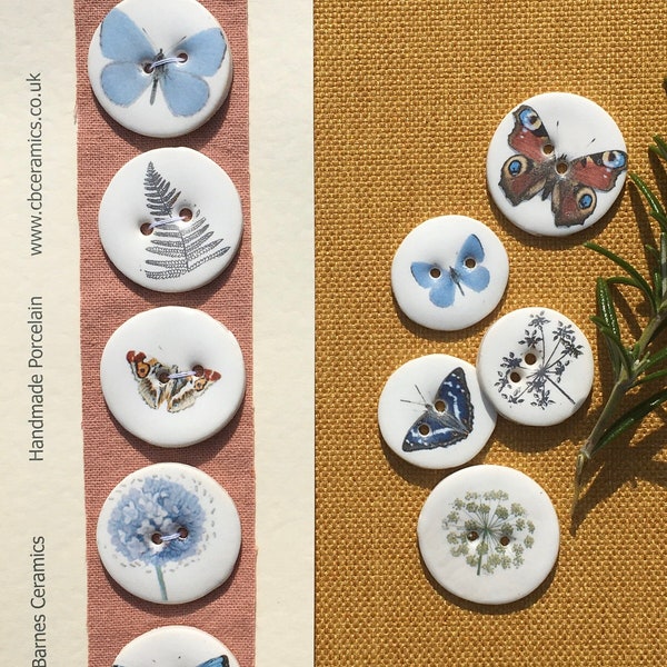 Porcelain Buttons - Etsy