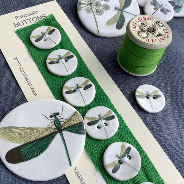 Dragonfly Buttons - Etsy