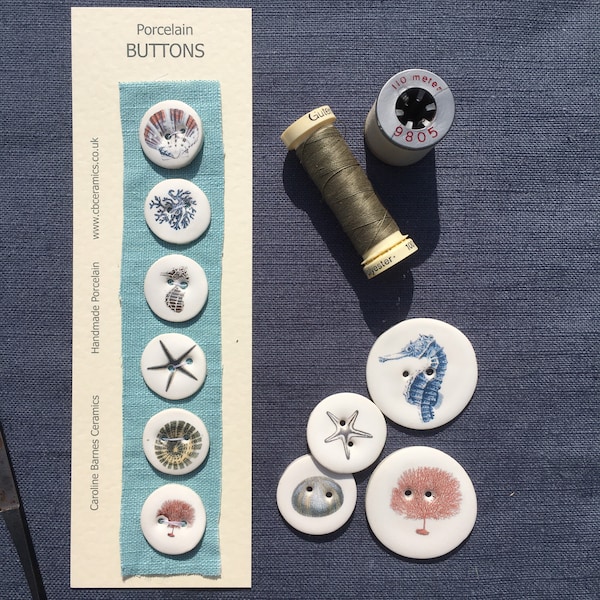 Porcelain Buttons - Etsy