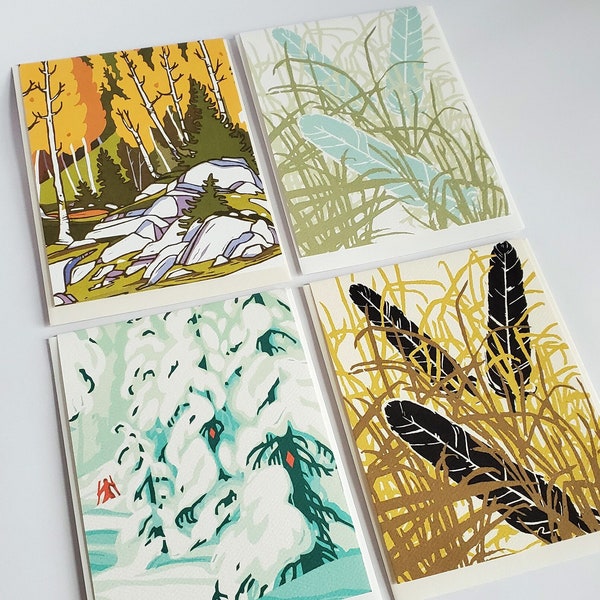 Block Print Cards - Etsy